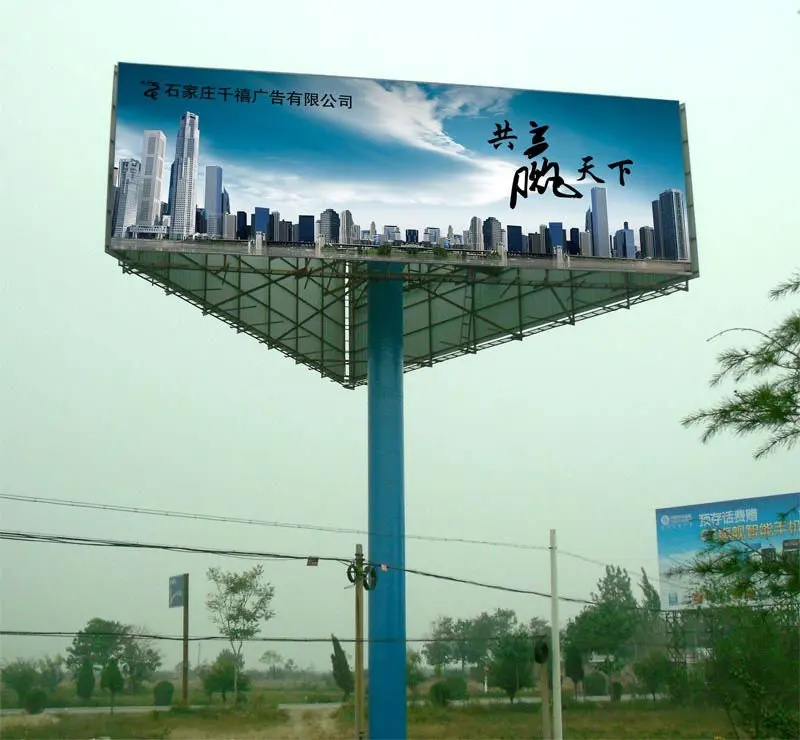Airport Three Face Billboard Stand /advertising Triangle Display Board ...