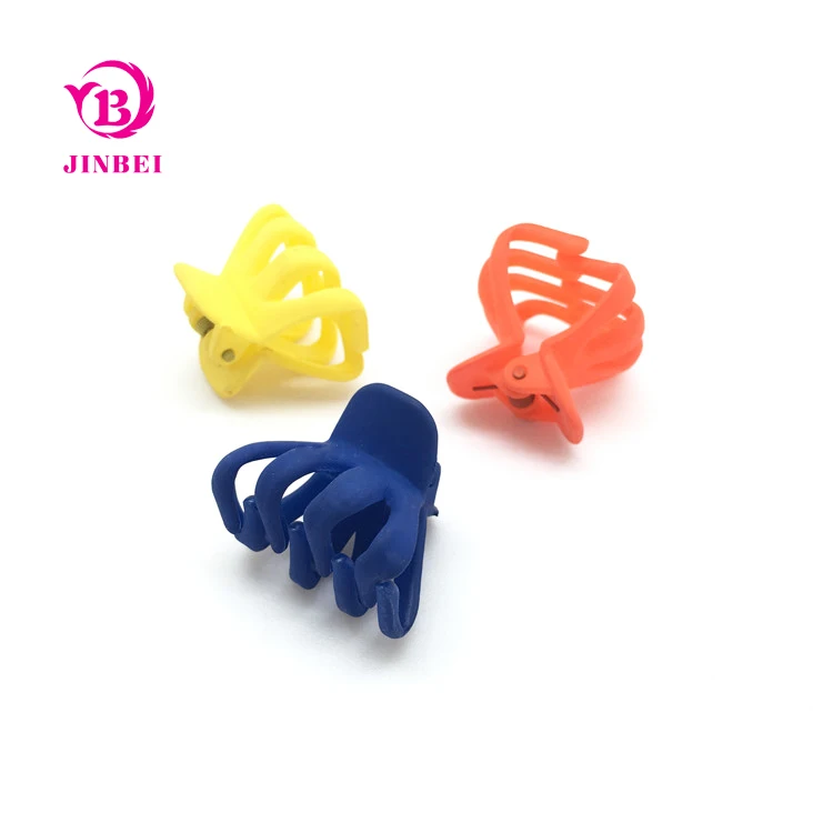 Customized Color 6pcs Plastic Hair Claw Sets Decorative Rubber Mini ...