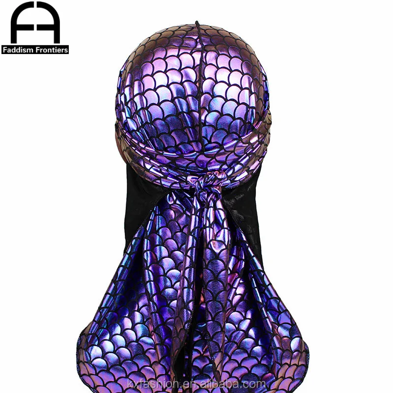 New Men Fish Scale Silky Durags - Buy Durag,Silky Durag,Fish Scale ...