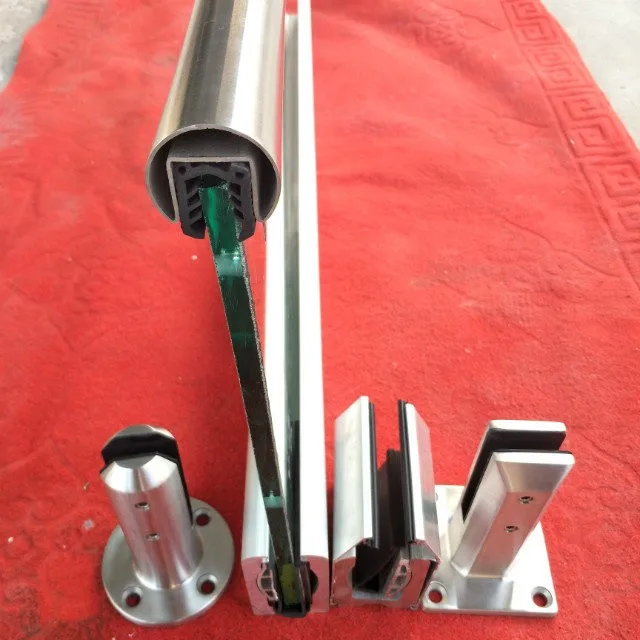 Glass Railing Balustrade Square Top Rail Aluminum U Base U Channel ... Glass Railing Balustrade Square Top Rail Aluminum U Base U Channel ...