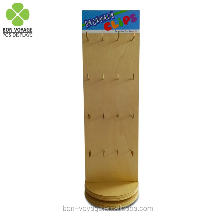 Retailer Table Top Wood Stand Spinning Display Candy Rack With Clips ...