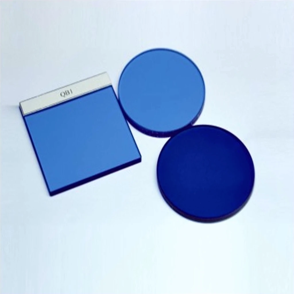 Factory Custom Optical Ar Coated Blue Tempered Glass Qb21 Bg38 Bg39 For ...