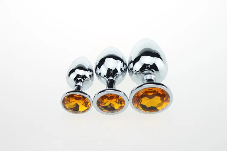 Metal Jewel Butt Plug Set Anal Sex Toy S M L - Buy Butt Plug Anal,Metal ...