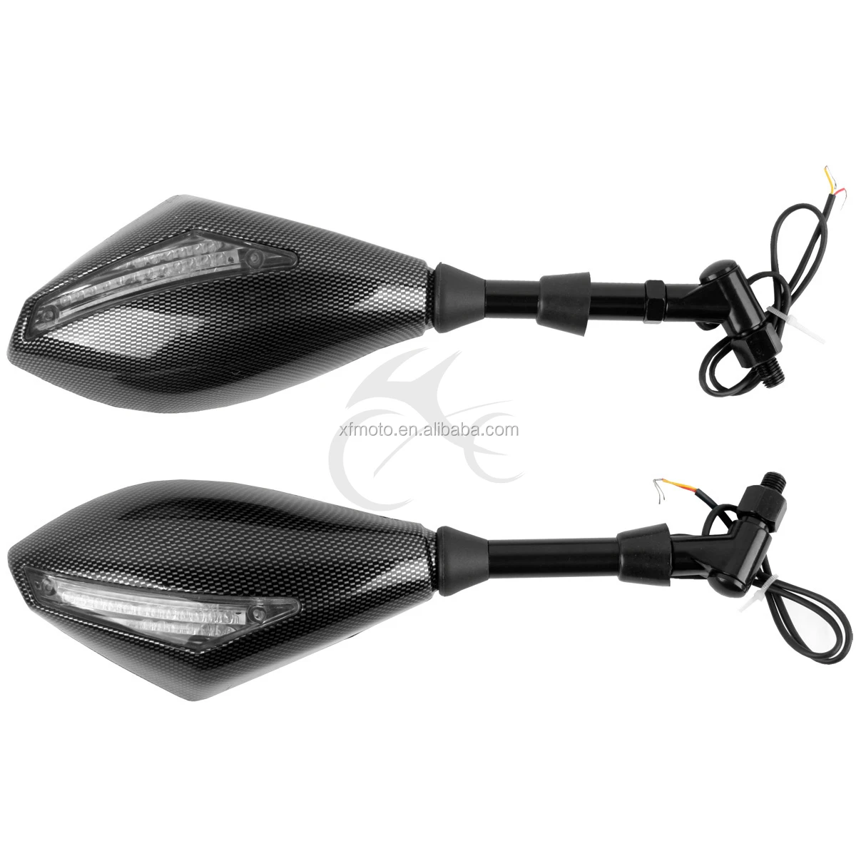 Tcmt Xf-492 Led Integrated Turn Signal Mirrors For Buell 1125r 08-10 ...