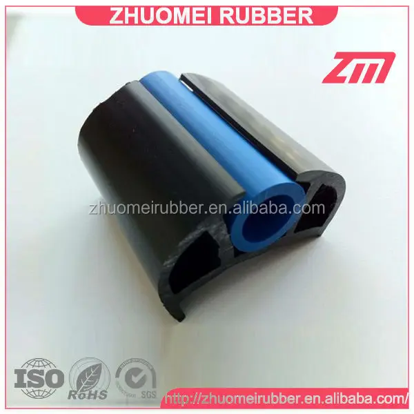 D Shape Extruded Rubber Bumper Strips - Impact Absorption