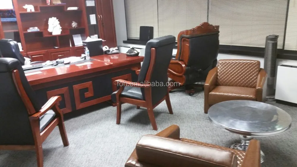 Antique Classic Solid Large VIP Luxury Office Desk (FOH-B7B281)