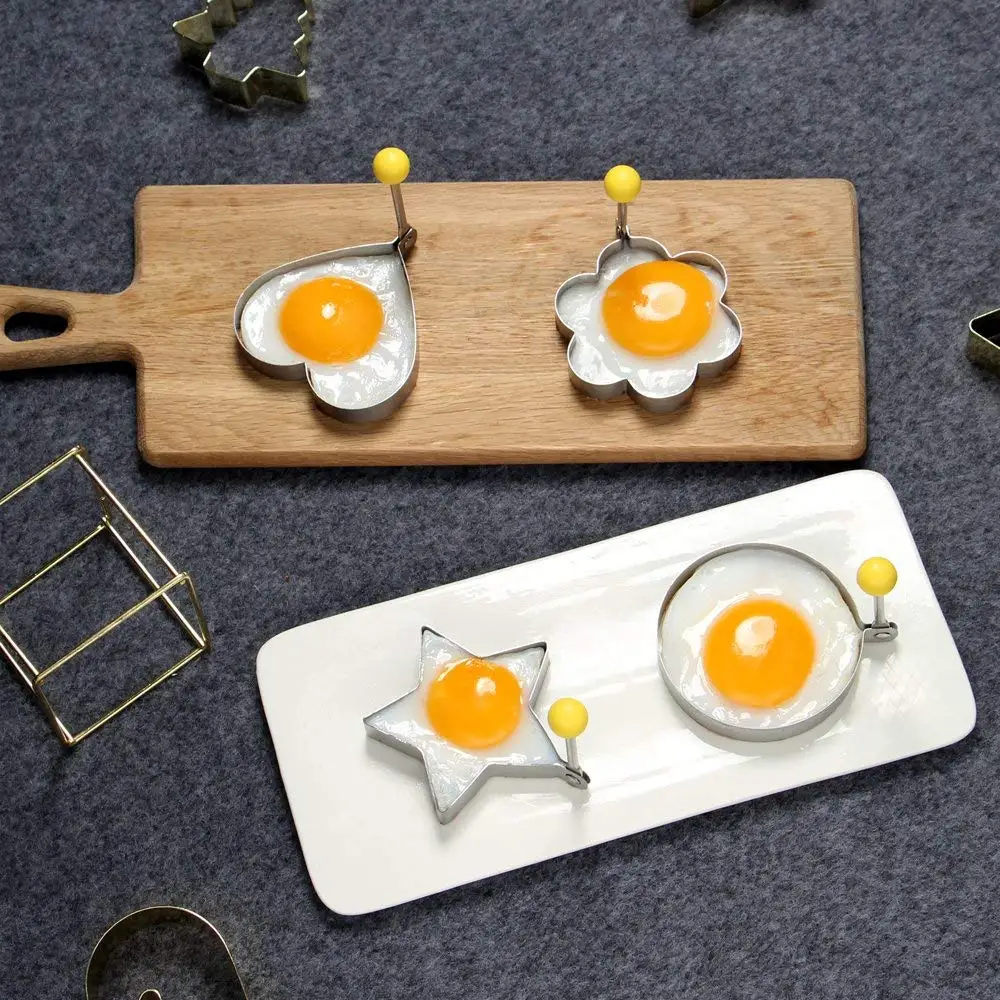Stainless Steel Fried Egg Mold,Shaped Egg Ring With Plastic Handle ...