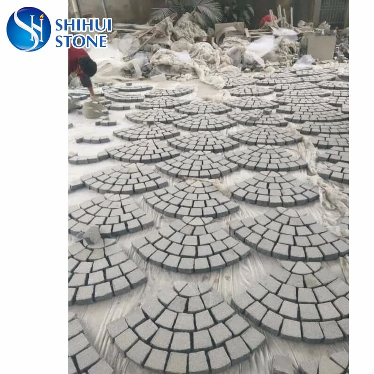 Mixcolor Granite Fan Shaped Paver Stone Patterns - Buy Paver Stone ...
