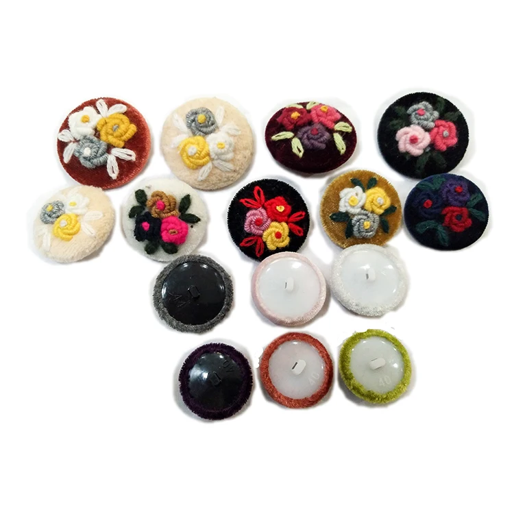 2017 Elegant Fashion 3d Flower Embroidery Cute Button - Buy Flower ...