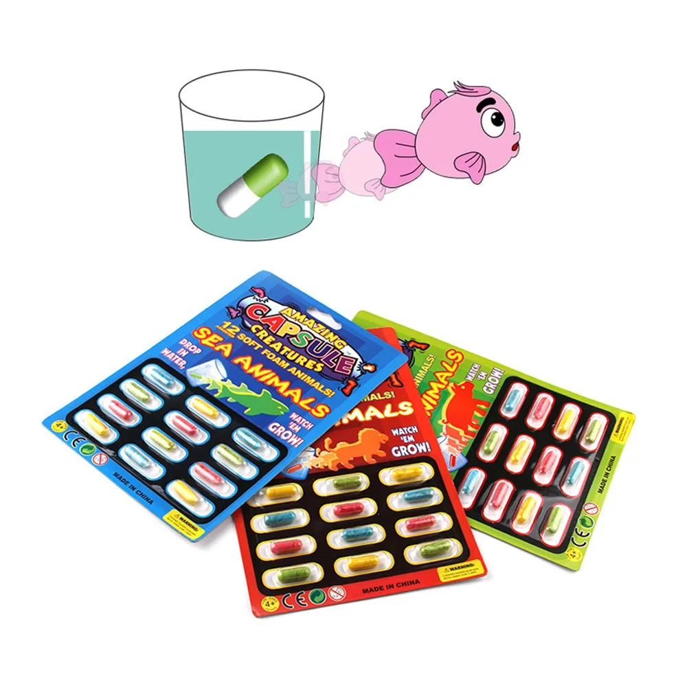 Bx114 Novelty Soft Foam Amazing Magic Grow Capsules (12 Packs Of 12 ...