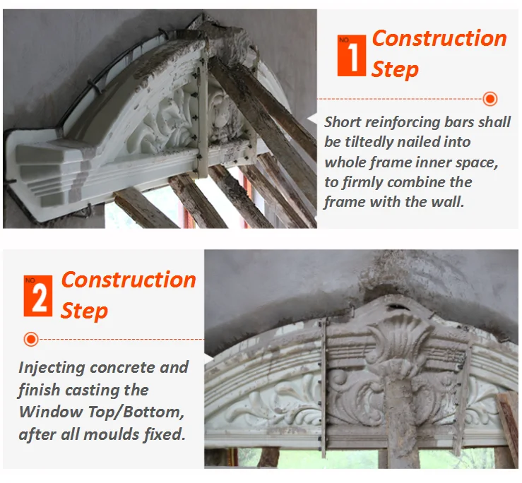 Precast Concrete Window Frame Plastic Molds - High Precision