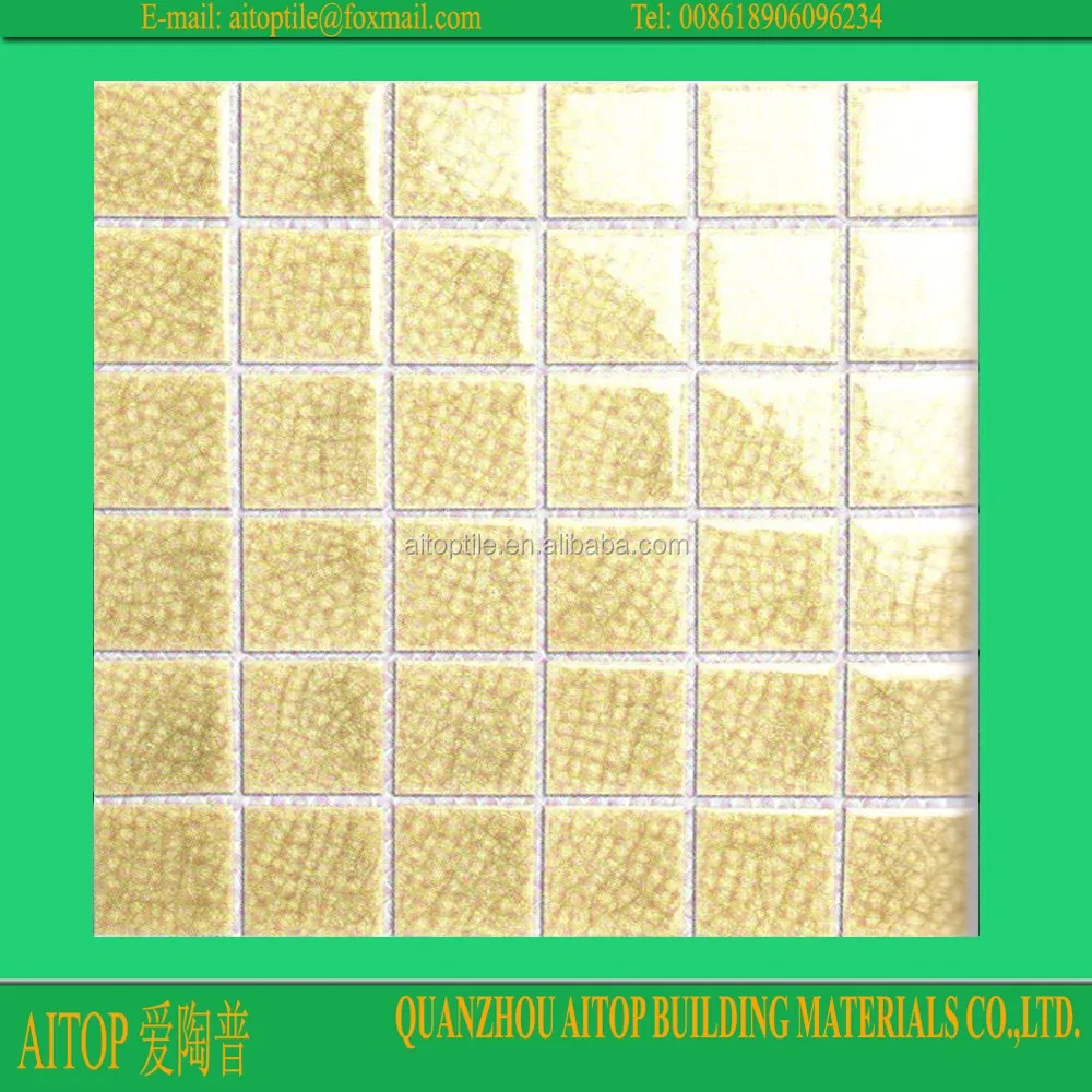 Golden Luxury Decor Metallic Gold Color Mosaic Tile - Buy Gold Color ...