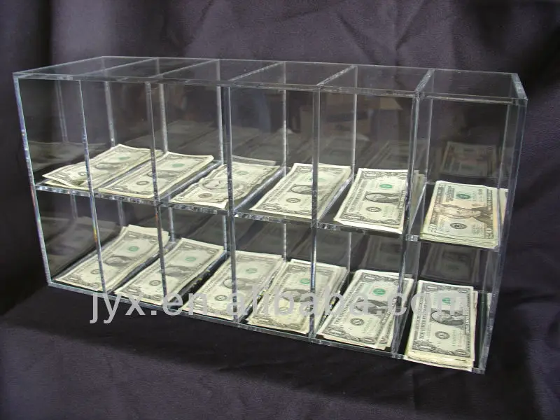 6 Pocket Clear Currency Sorters Acrylic Money Sorters - Buy Clear ...