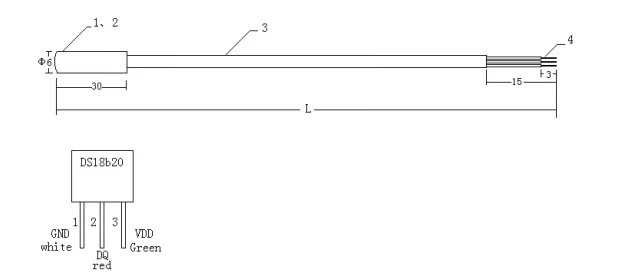 1M DS18B20 Temperature Sensor| Alibaba.com