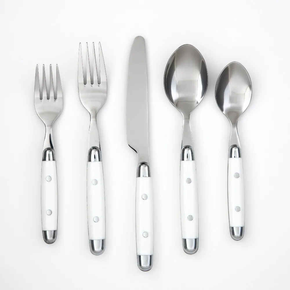 Kitchen Dining Tools Red Handle Silverware 20 Piece Hampton Forge ...