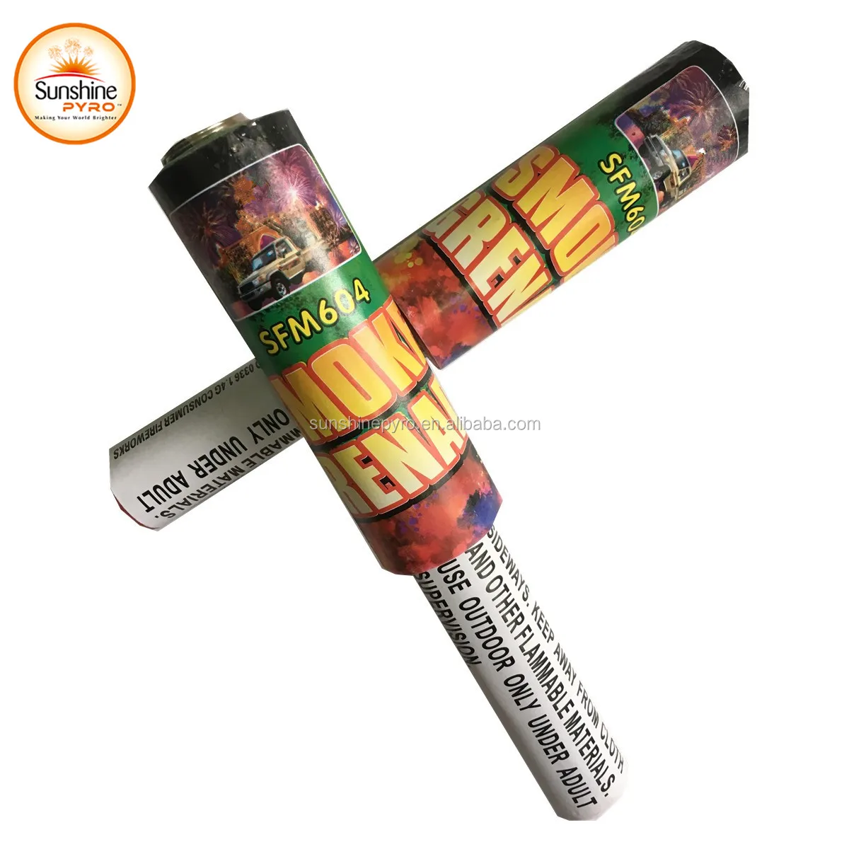 45 Seconds Hand Held Pull Ring Type Green Smoke Fireworks - Buy Smoke ...