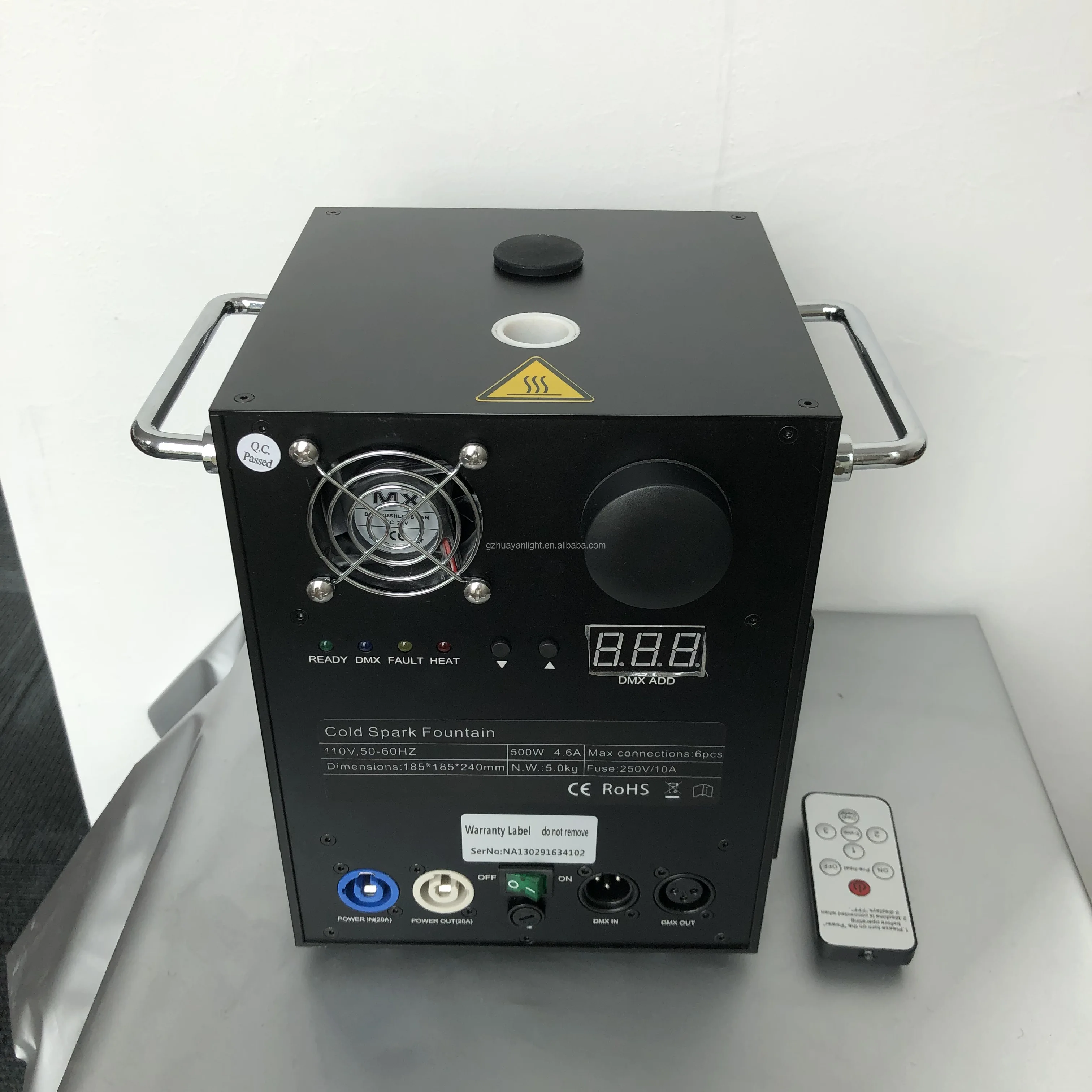 650W DMX Mini Spark Machines with IR Remote Controller