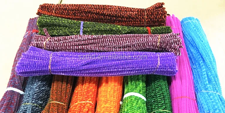 Tinsel Stripes Chenille Stem/metallic Stripes Pipe Cleaner/glitter ...