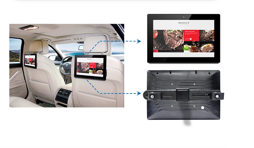 12 V 7 Inch Car Tv Monitor With Usb 1080p Av/tv/vga Input Car Led ...