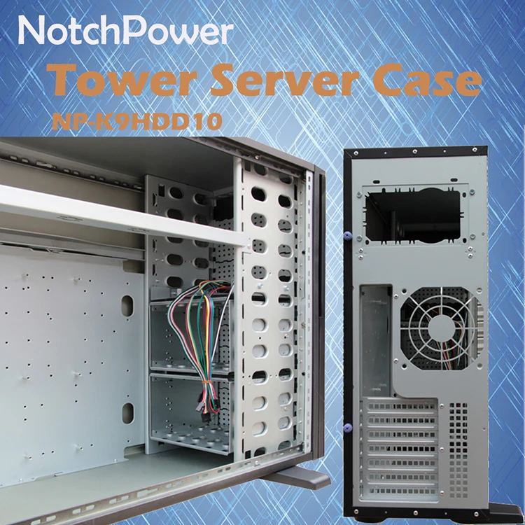 Tower Server Case 3.5" X10, 5.25" X4 - Mid Tower ATX Case with USB ...