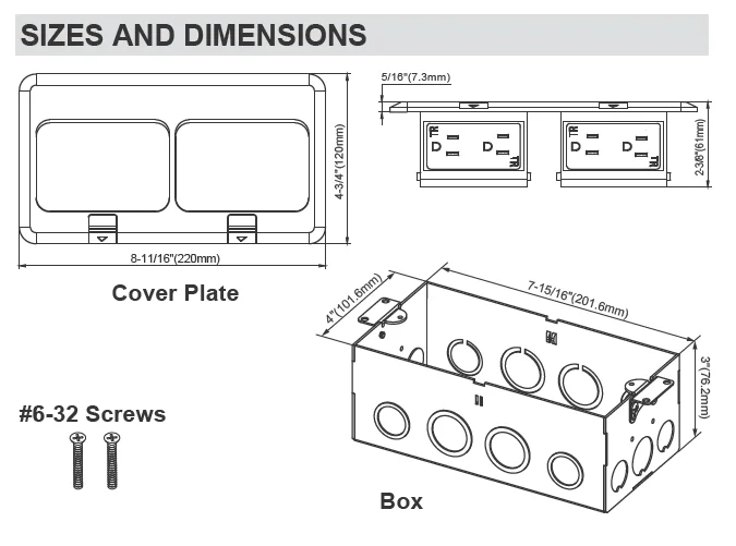 Normal/soft Dual Receptacle Rectangular Pop Up Electrical Outlets Floor ...