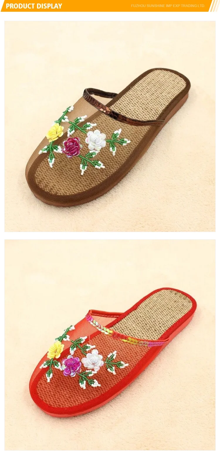Wholesale Price Lightweight Custom Anti-Slip Flower Beads Mesh Shoes ...