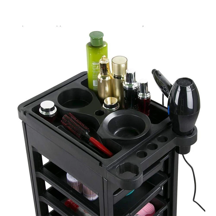 Plastic Hair Salon Trolley Storage Tray Cart Home Spa Hairdressing ...