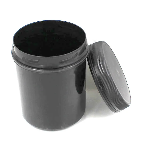 Black 500 Ml 500ml Pp Food Plastic Protein Powder Jar Container With ...