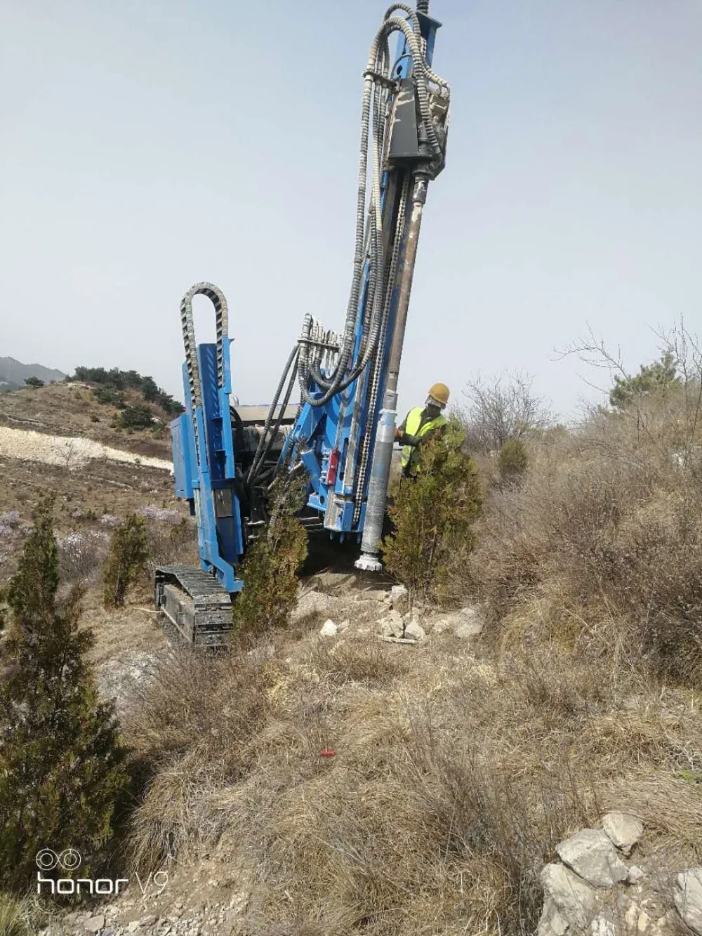 Solar Ramming Piling Pile Driver Machine for Solar Farms