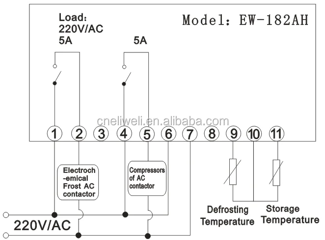 Digital Freezer Temperature Control Ew-182ah Defrost Temperature Controller - Buy Digital ...