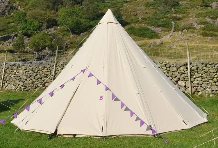 Teepee Tipi Style 5-8 Man Berth Person Camping Festival Wigwam Tent ...