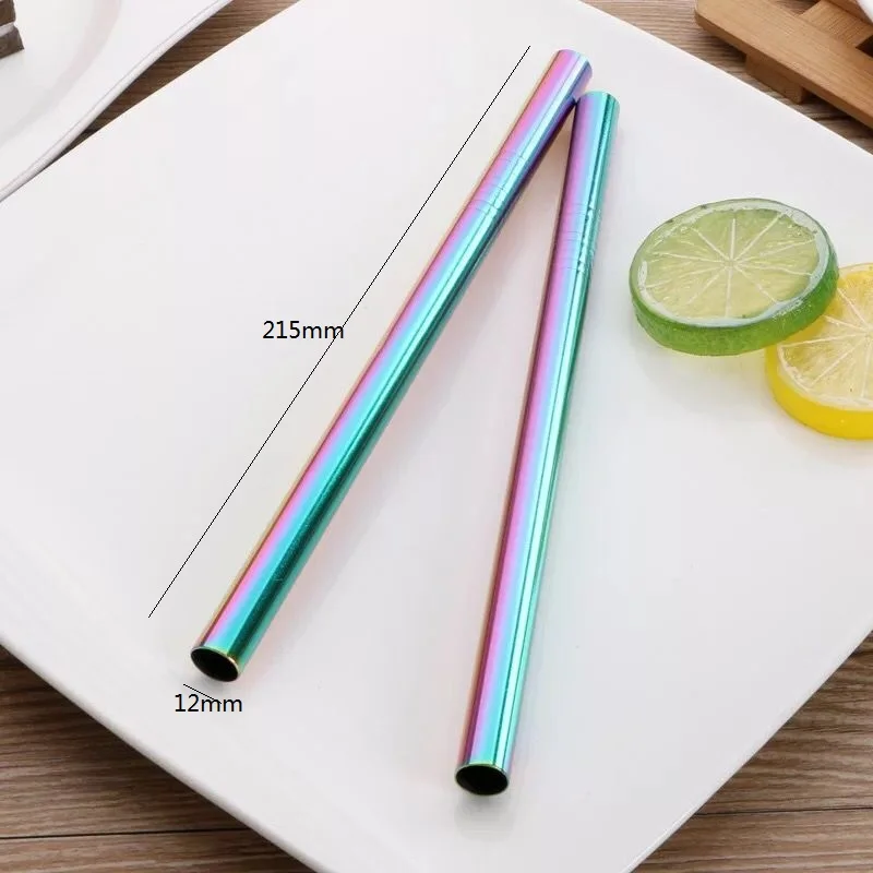 High Quality Reusable Colors Metallic Straw 304 Stainless Steel ...