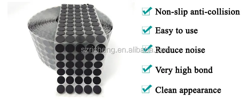 3m 3m Silicone Rubber Feet Self Adhesive Rubber Bumpon Black Color ...