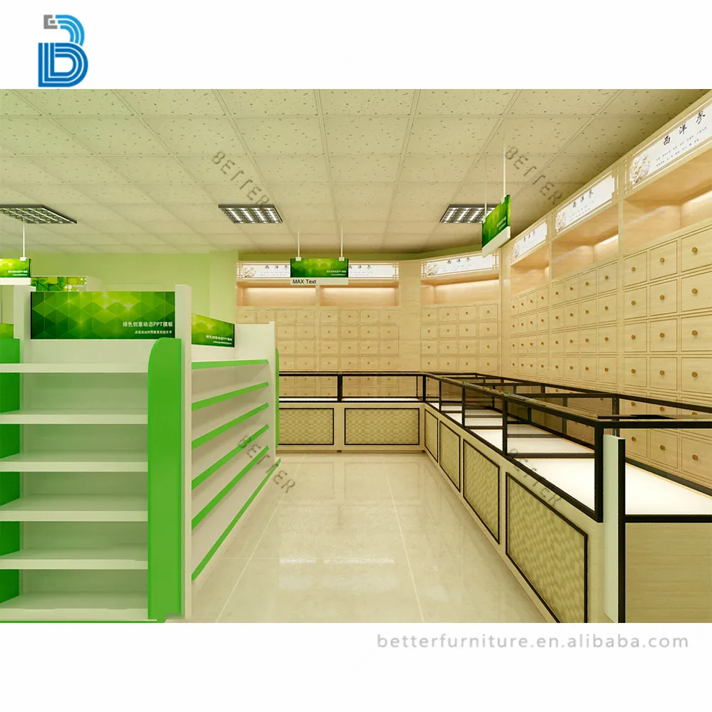 Retail Pharmacy Store Furniture Display Showcase Design Medicine Shop ...