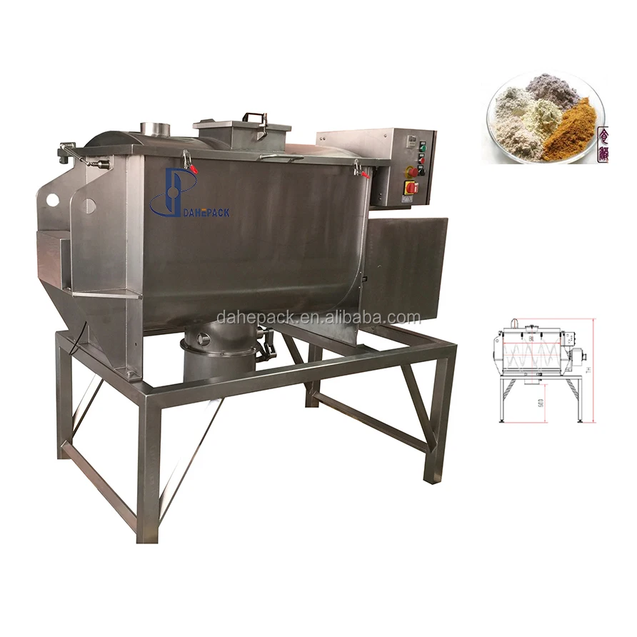 Industrial Salt Mixer Powder Blender 300kg Ribbon Mixer