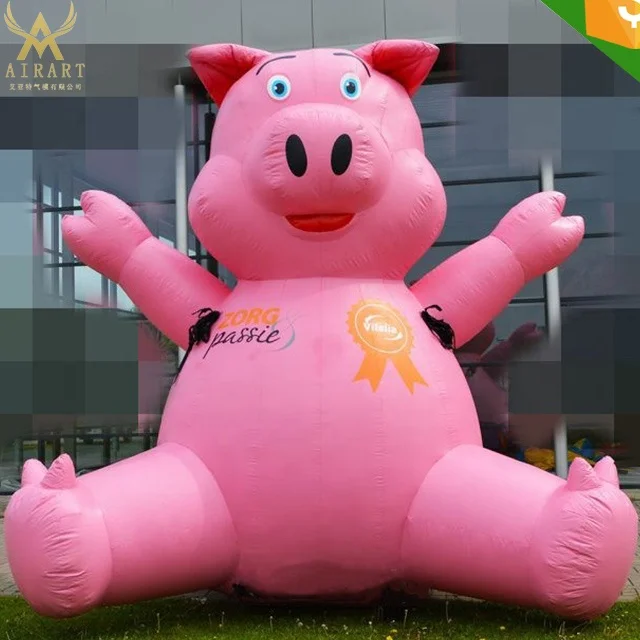 Lovely Sitting Pig Inflatable - Perfect for Carnival Parade