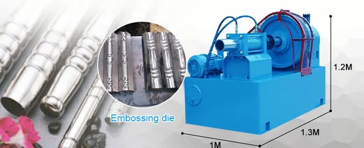 Steel Round Flower Tube Pipe Embossing Machine For Furniture Decorative ...
