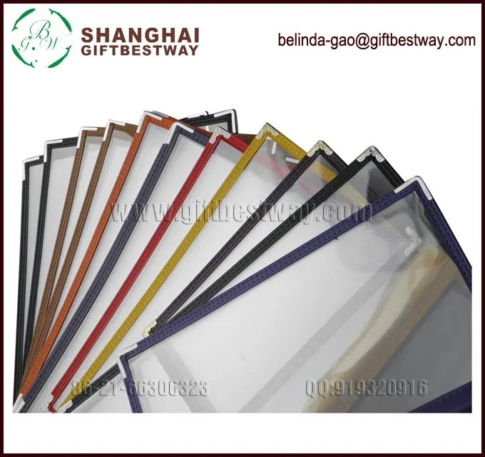 Clear Vinyl A4 Plastic Menu Covers - GBW Hotel Supplies