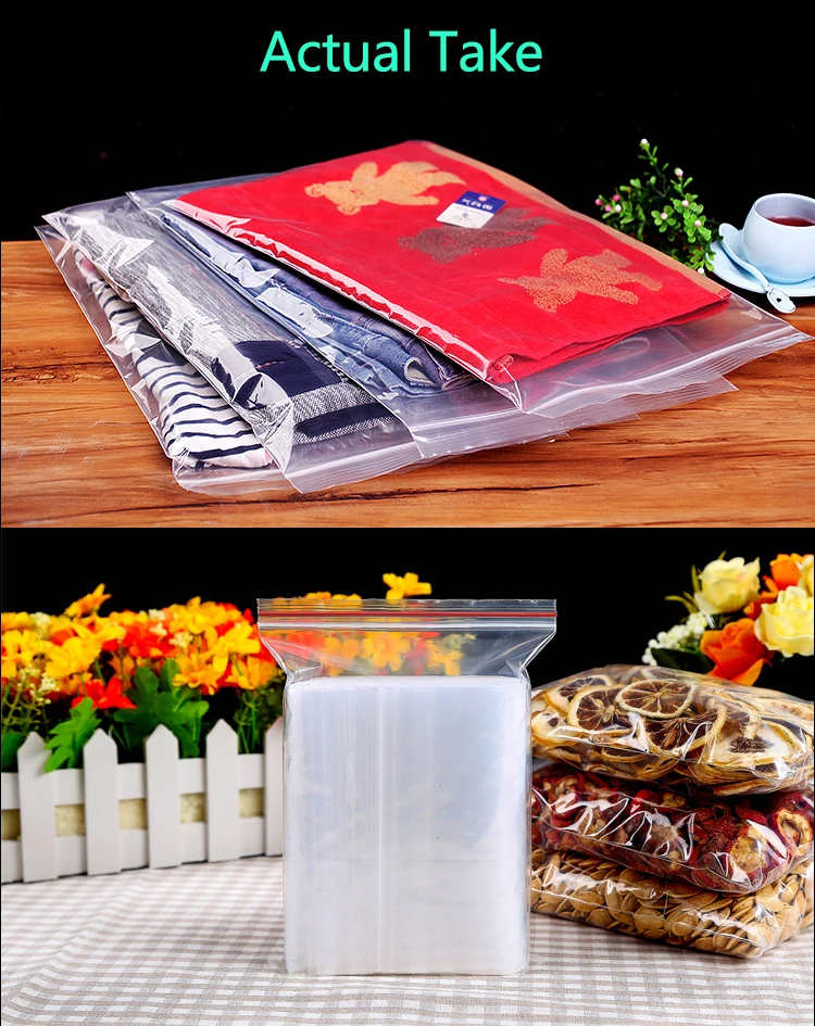 Resealable Seal Poly Polythene Plastic Plain Clear Zipper Bags` - Buy ...