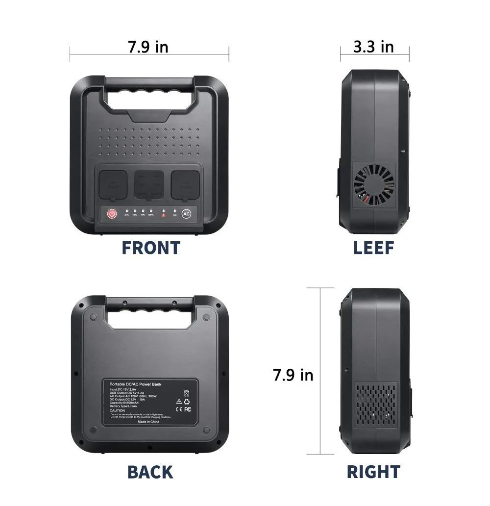 266wh Portable Ups Battery Backup Generator,Rechargeable Power Source ...