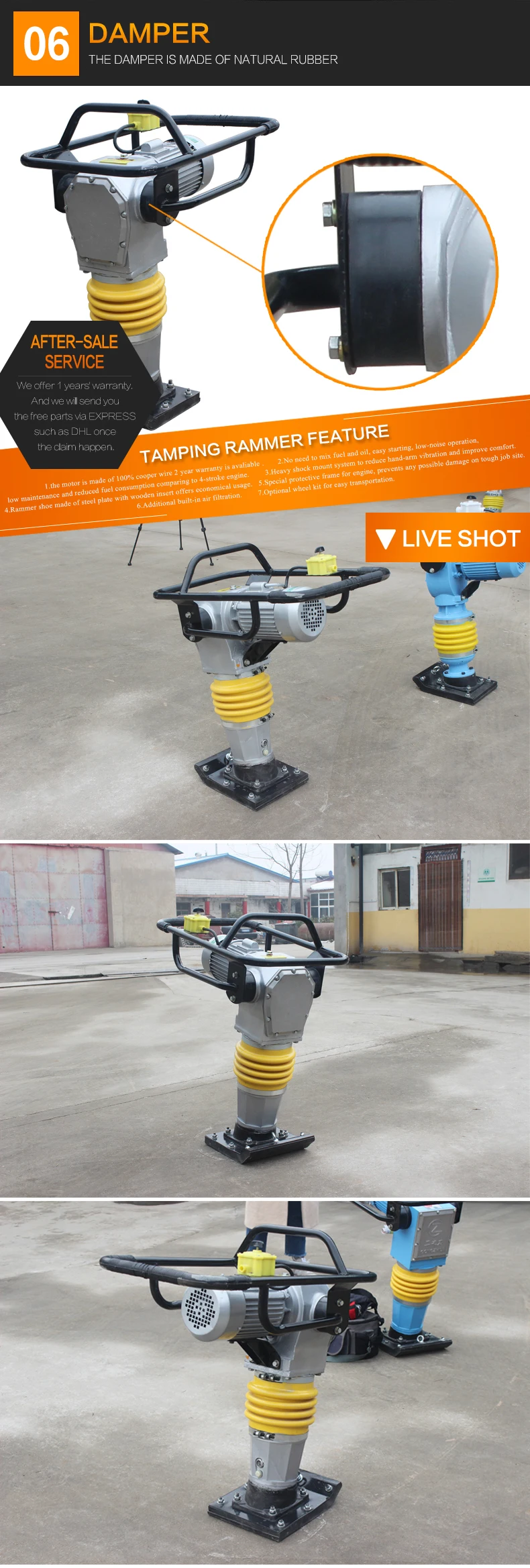 HCD110 Electric Tamping Rammer - Efficient Road Construction