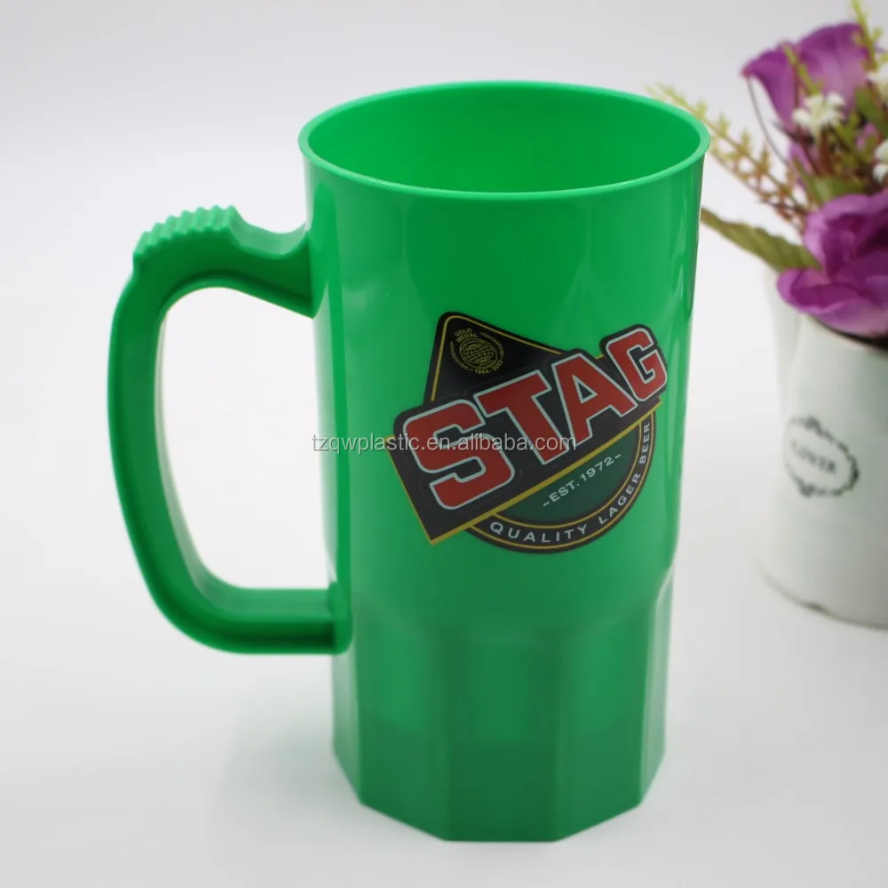 Talisman,Plastic Beer Mugs With Handle,Large 20 Ounce/600ml,Pack 6 ...