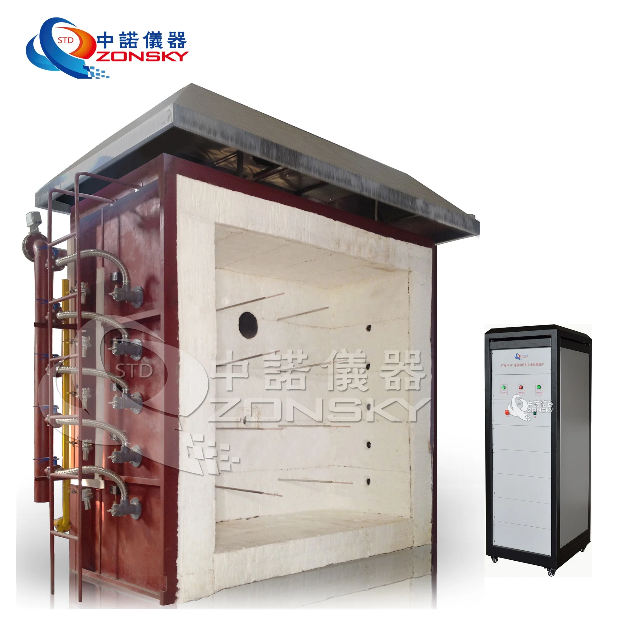 Astm E119 Laboratory Vertical Fire Resistance Test Furnace Of Building ...