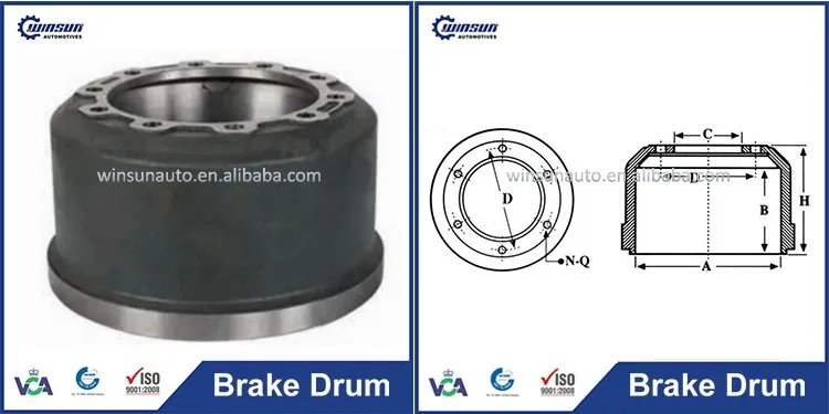 Trailer Truck Parts Truck Brake Drum 0310977170 0310977420 0310977170 ...