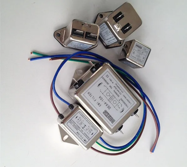 115v~250v 50hz/60hz Power Line Filter With Iec Connector Ac Emi Noise ...