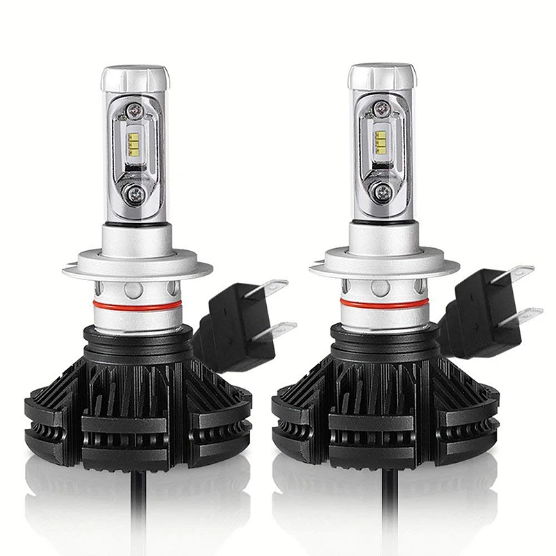 Fanless 50w 6000lm Car Headlight X3 Led Headlight Bulbs H7 H4 H11 9005 ...