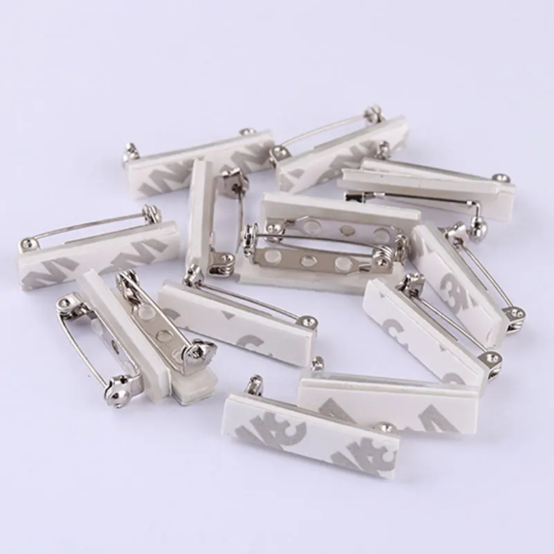 Plastic Safety Pin For Name Badge Adhesive Bar Shape Plain Metal Pin ...