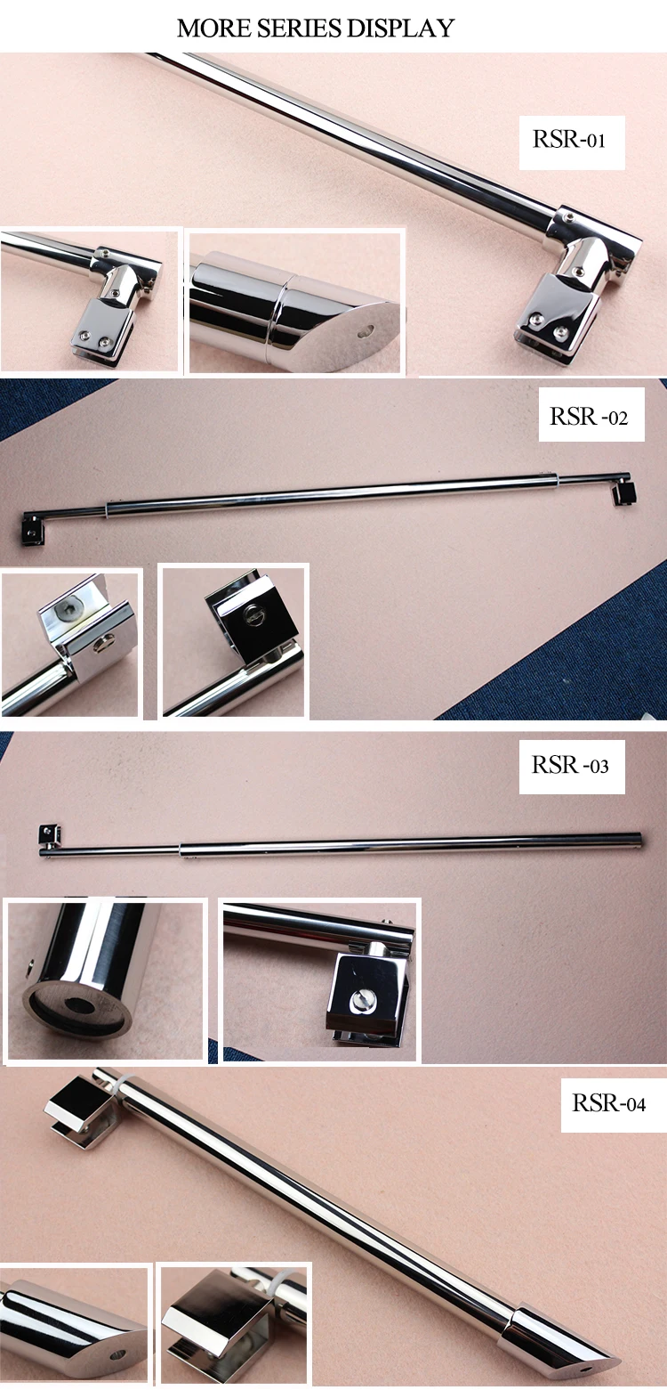 Stainless Steel Shower Door Stabilizer - Adjustable & Durable