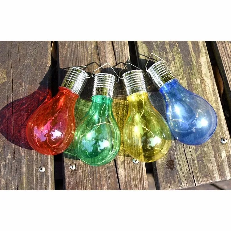Solar Powered Hanging Light Bulbs Solar Garden Lights Led Outdoor ...
