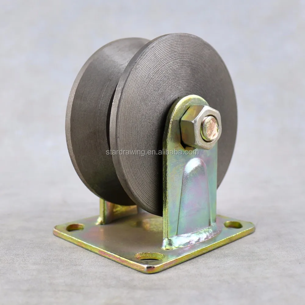 Ss 100 Mm Cast Iron V Groove Caster Wheel Heavy Duty 4 Inch Track Wheel ...